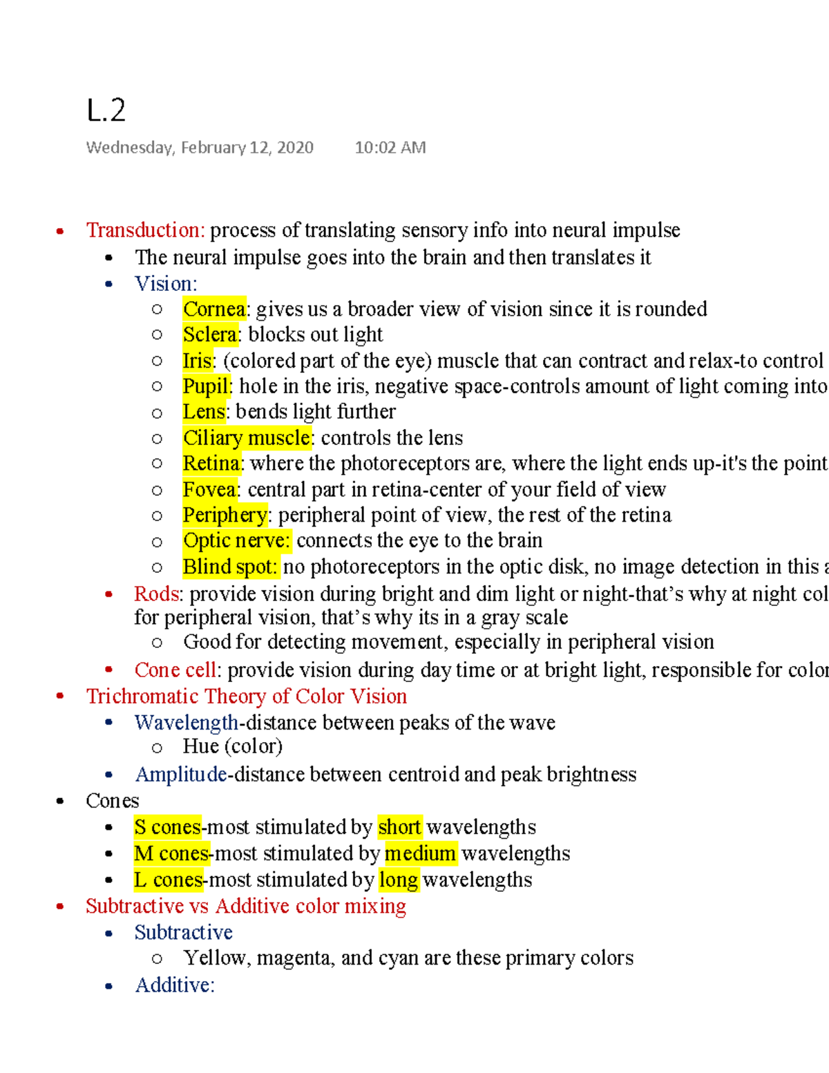 Psych Lecture 8 Warning Tt Undefined Function 32 Transduction