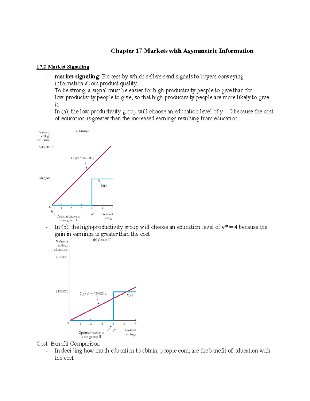 Chapter 17 Markets with Asymmetric Information - Chapter 17 Markets ...