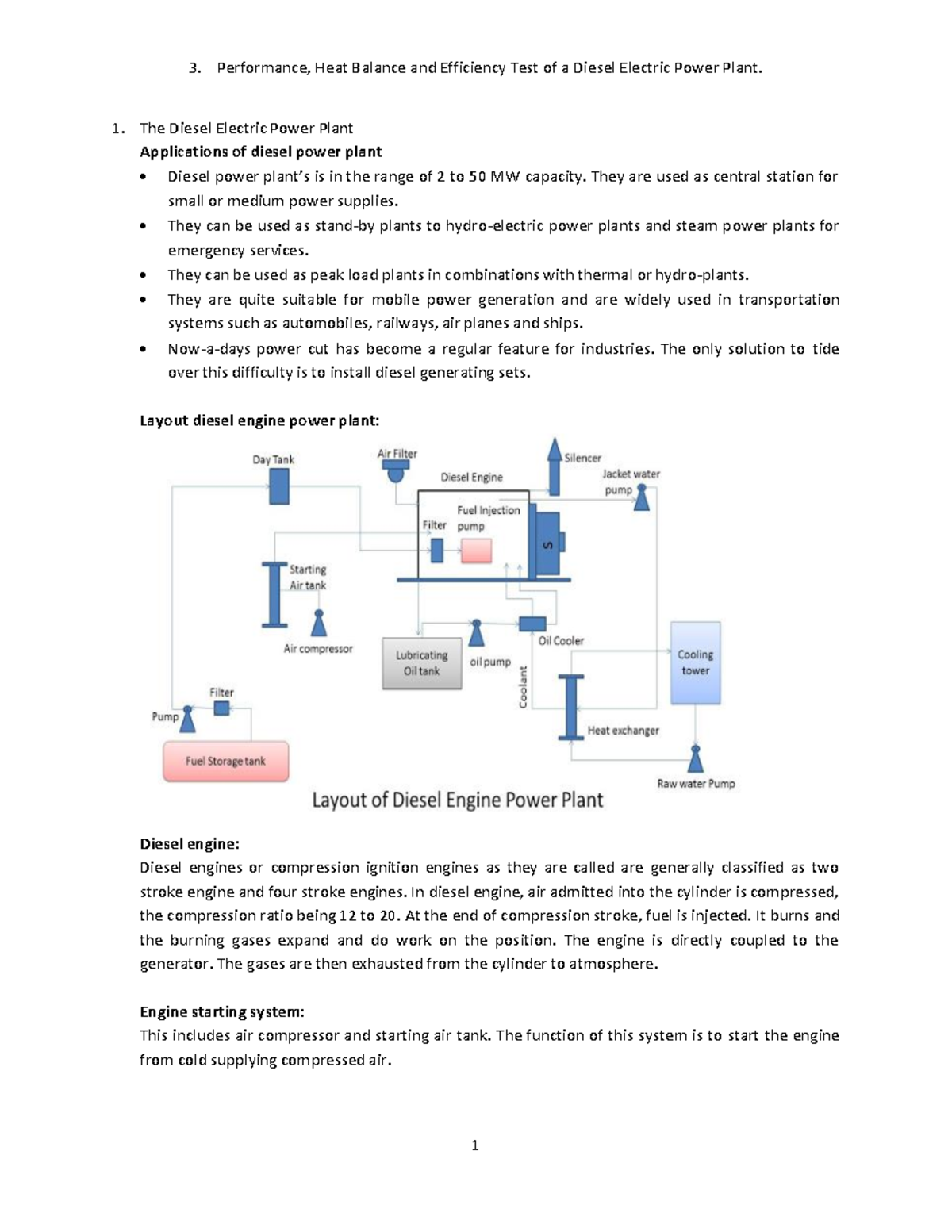 3. Performance, Heat Balance and Efficiency Test of a Diesel Electric ...