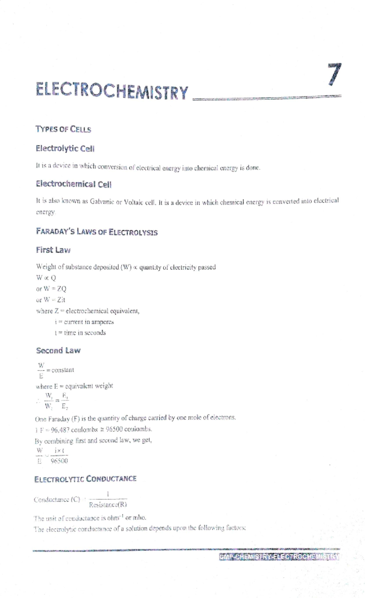 7. Electrochemistry - Physics - Studocu