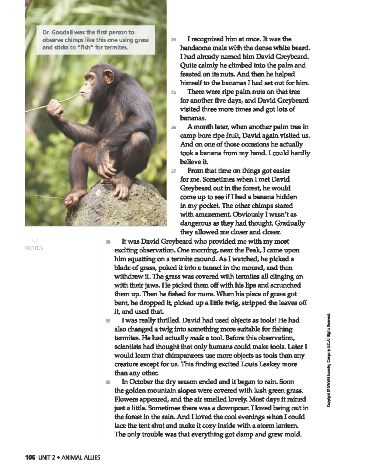 My Life With Chimpanzees Part 2 - Dr. Goodall was the first person to ...