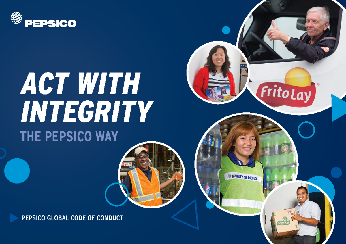 English pepsico global code of conduct booklet-1 - ACT WITH INTEGRITY THE PEPSICO WAY Act with ...