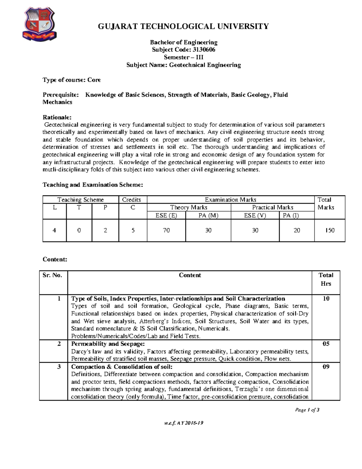 3130606 - GE Syllabus - GUJARAT TECHNOLOGICAL UNIVERSITY Bachelor of ...