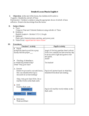 English 5 Quarter 1 Filling Out Forms - LESSON PLAN IN ENGLISH 5 School ...