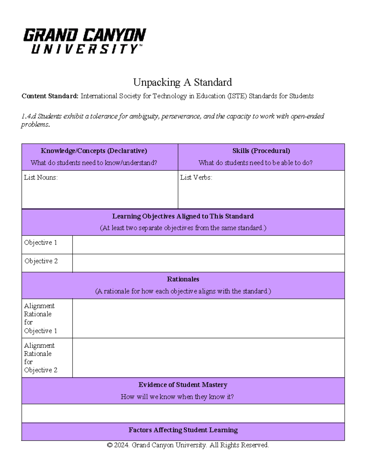 SEC 582 RS Unpacking Standards - Unpacking A Standard Content Standard ...