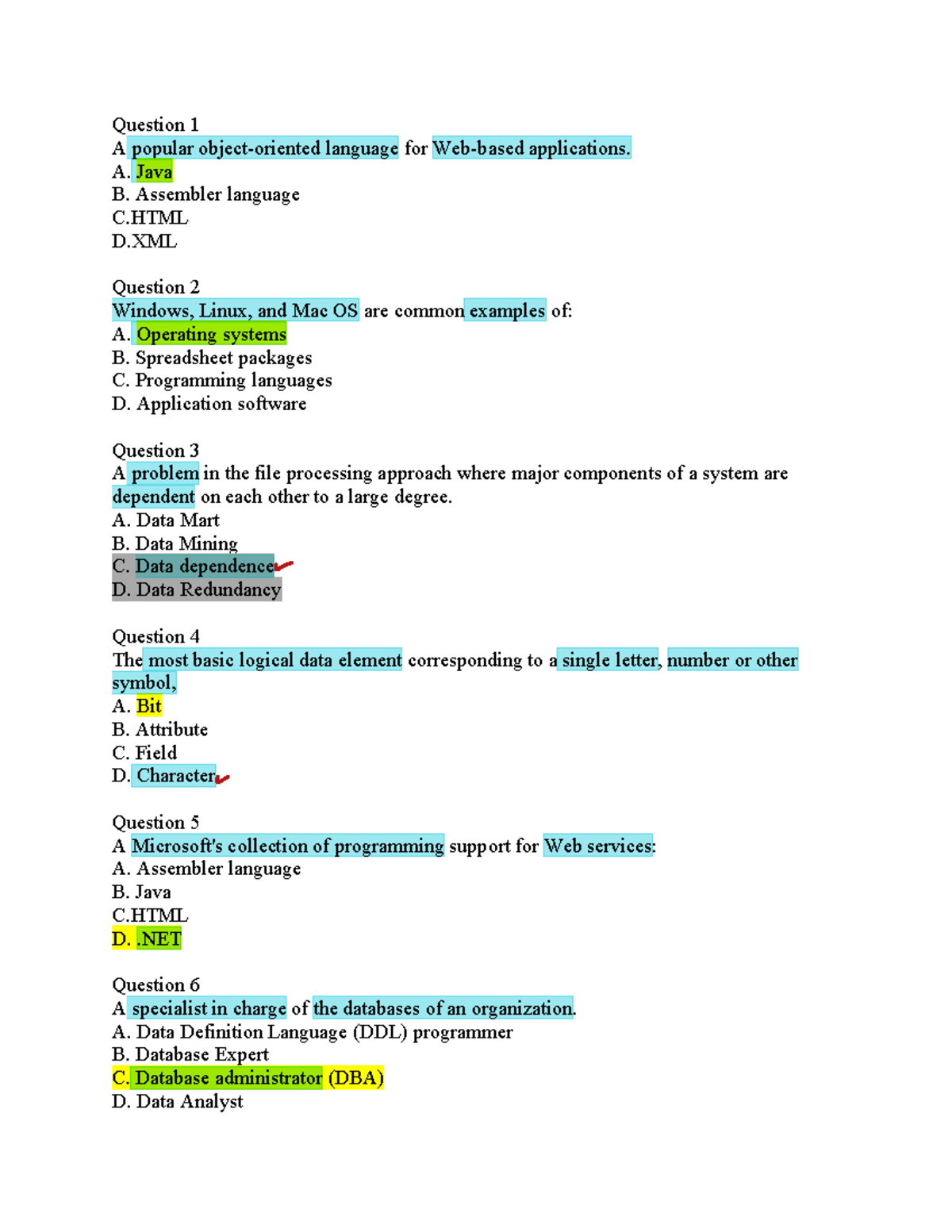 HIND1-10 1 - Quiz - Question 1 A popular object-oriented language for ...