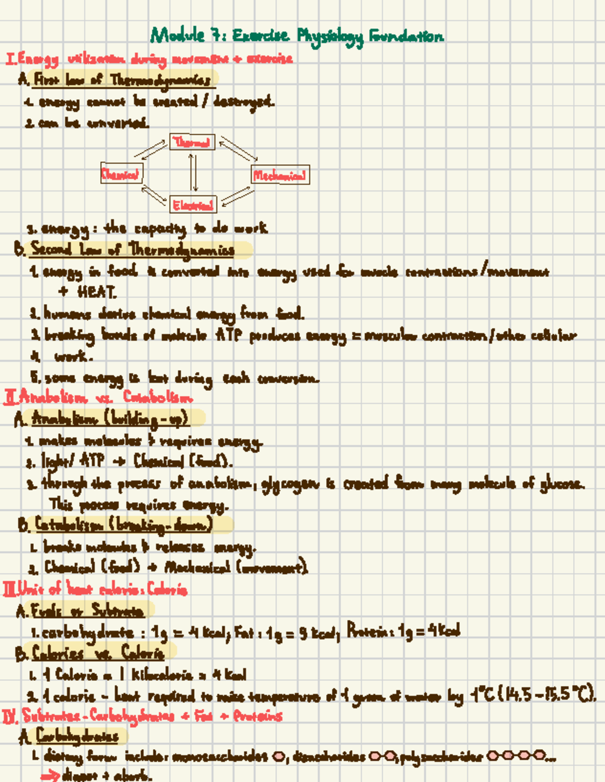 Module 7-9 - Note taking assignments - Module 7 : Exercise Physiology ...