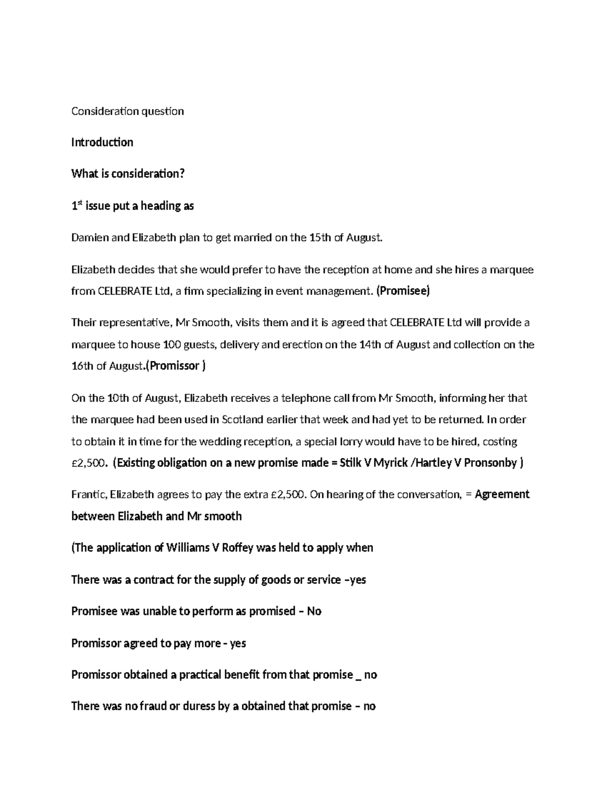 Consideration question - Consideration question Introduction What is ...