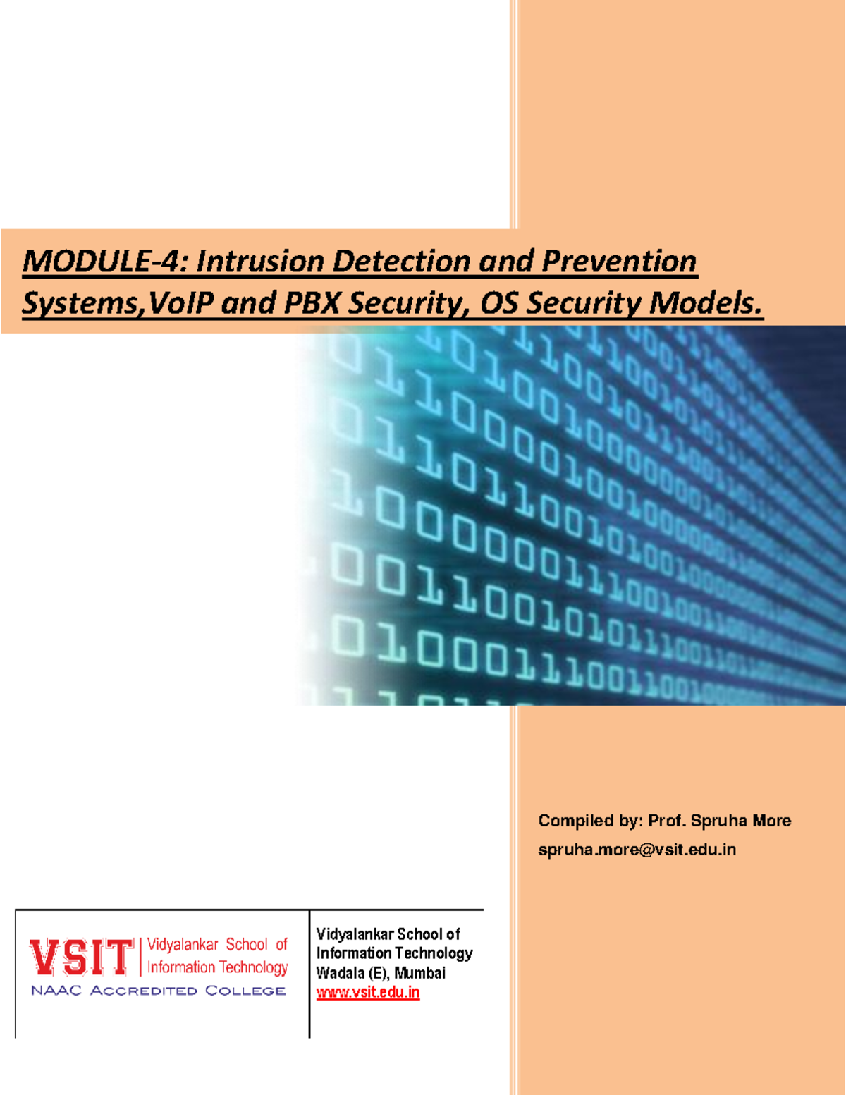 SIC Unit 4 Notes - Compiled by: Prof. Spruha More spruha@vsit.edu ...