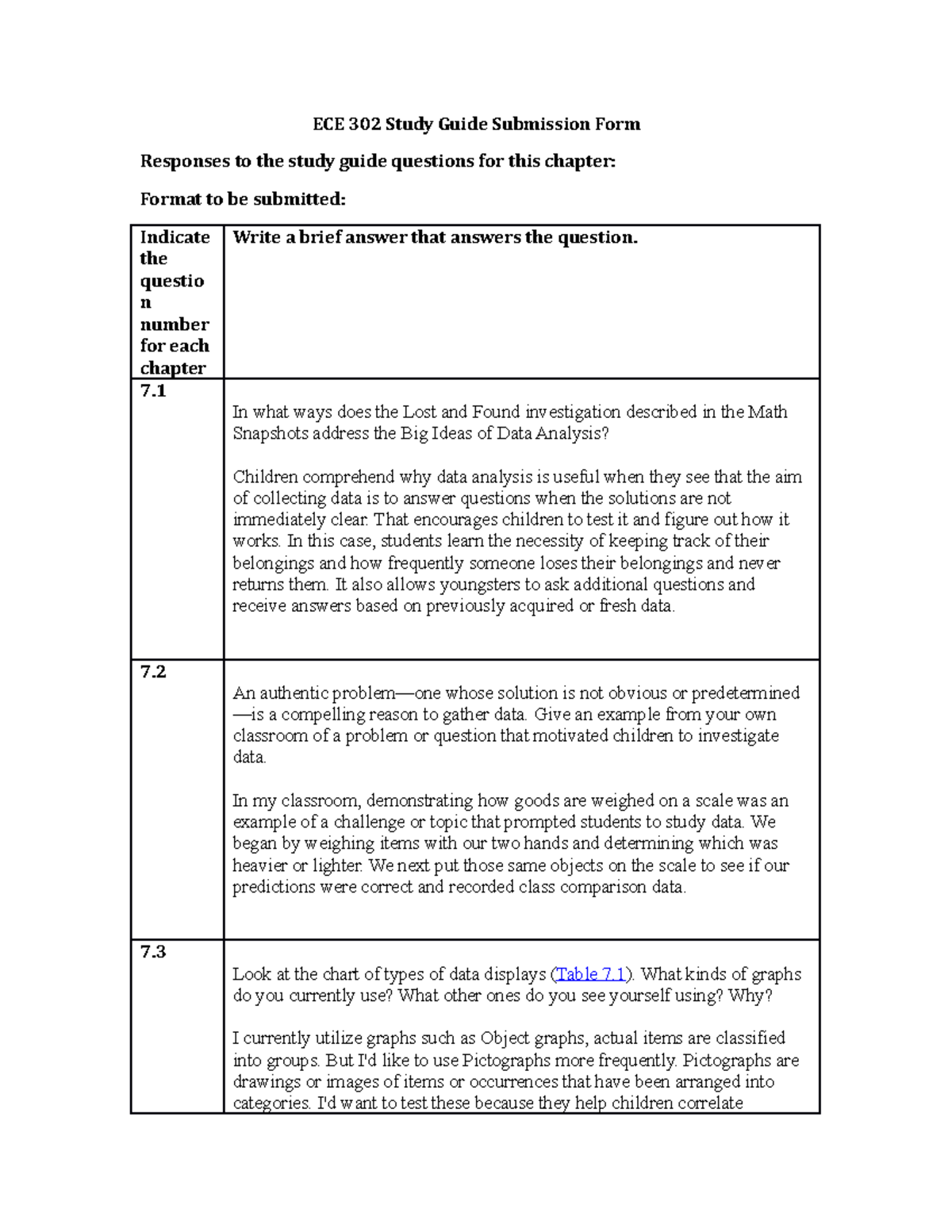 ECE 302 Study Guide Submission Format - ECE 302 Study Guide Submission Form Responses to the ...