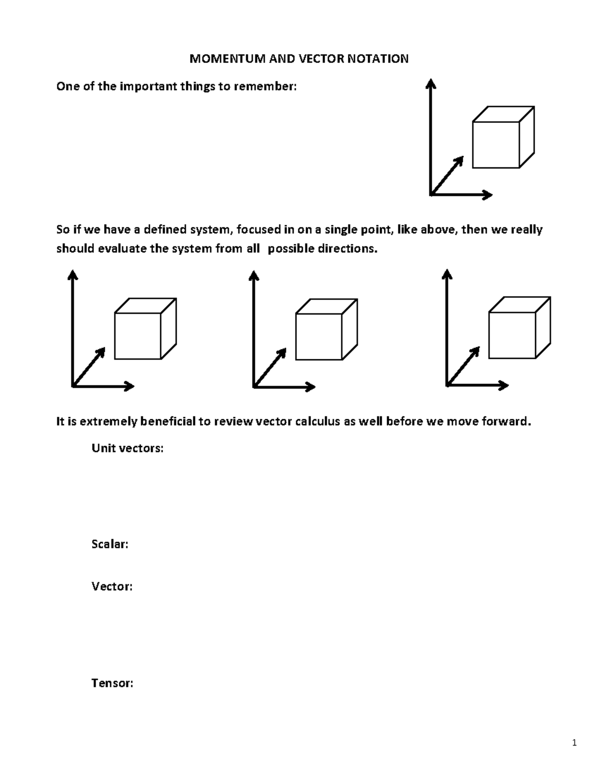 2- Momentum AND Vector Notation - Warning: TT: undefined function: 32 MOMENTUM AND VECTOR ...