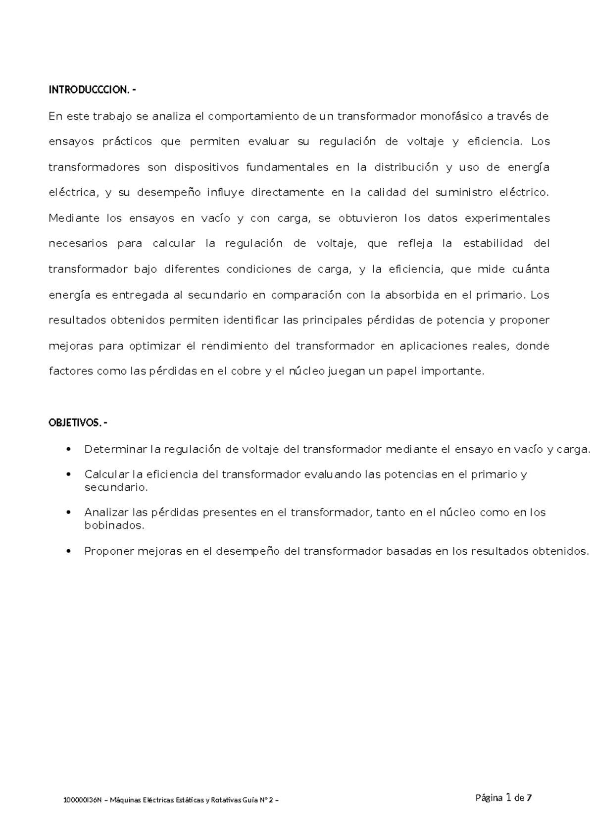 LAB 2- Maquinas Electricas - 100000I36N – Máquinas Eléctricas Estáticas y Rotativas Guía N° 2 ...
