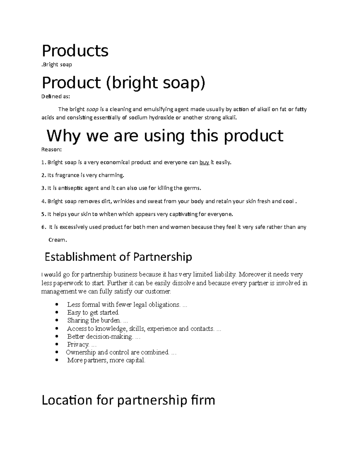 Products soap analysis 1 - Cost and Management Accounting - CUI - Studocu