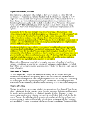 D354-Task 1 - Task 1. Passed first try - A1. The memo highlights ...