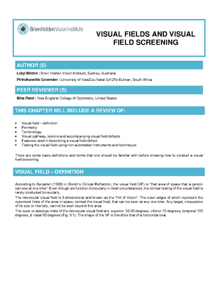 5 - Anatomy development and physiology of eye - Bsc Optometry - Studocu