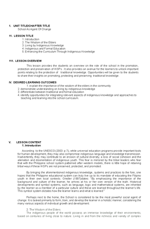 MMW Math-Ch5-Auto Recovered - I. UNIT TITLE/CHAPTER TITLE Modern World ...