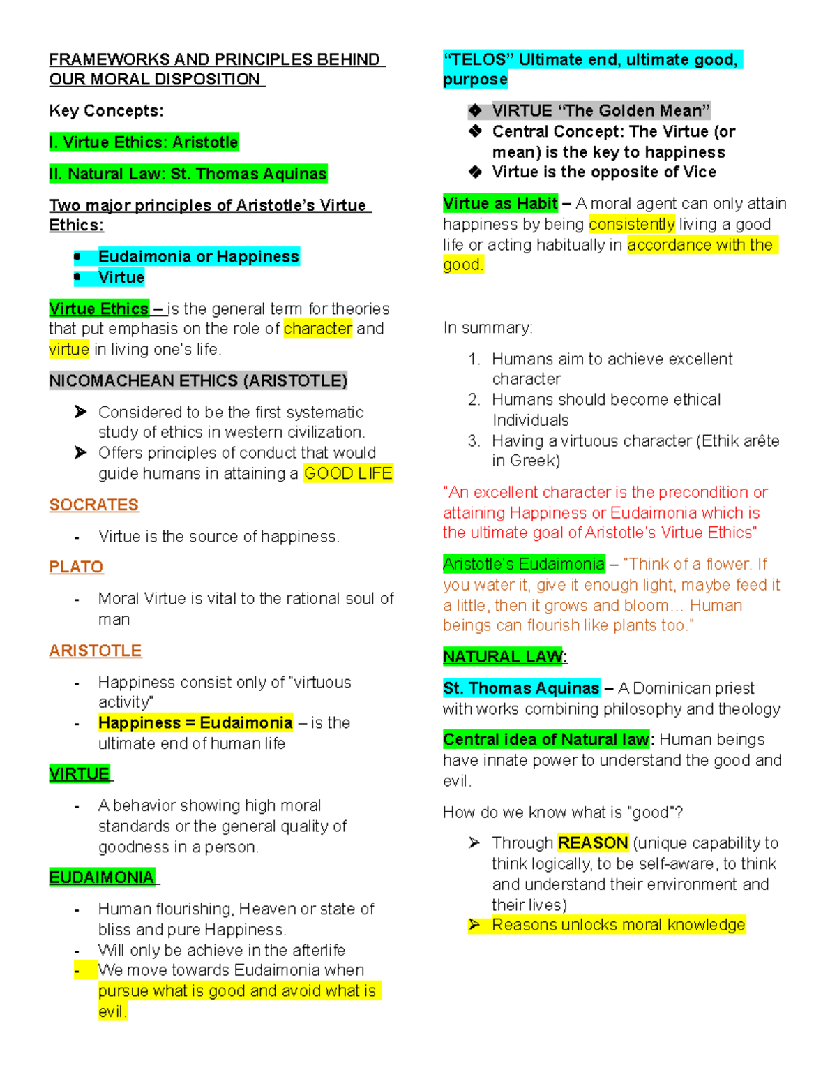 Ethics Reviewer - FRAMEWORKS AND PRINCIPLES BEHIND OUR MORAL ...
