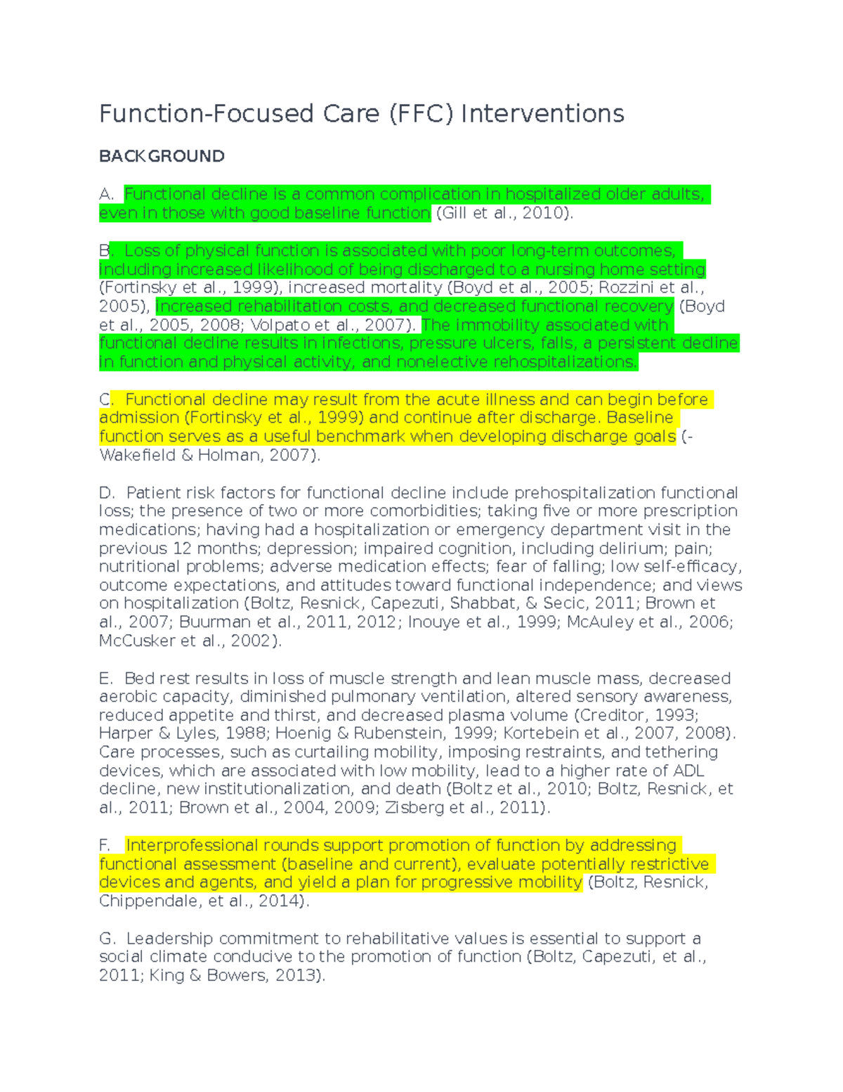 Function Focused Care Highlights 2-20-21 - Function-Focused Care (FFC ...