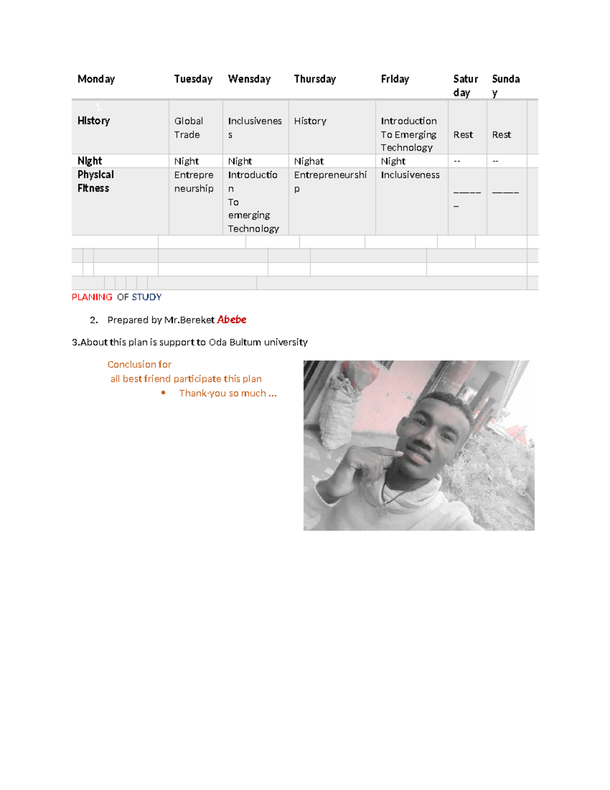 @Beki plan - More question work solve - Monday Tuesday Wensday Thursday ...