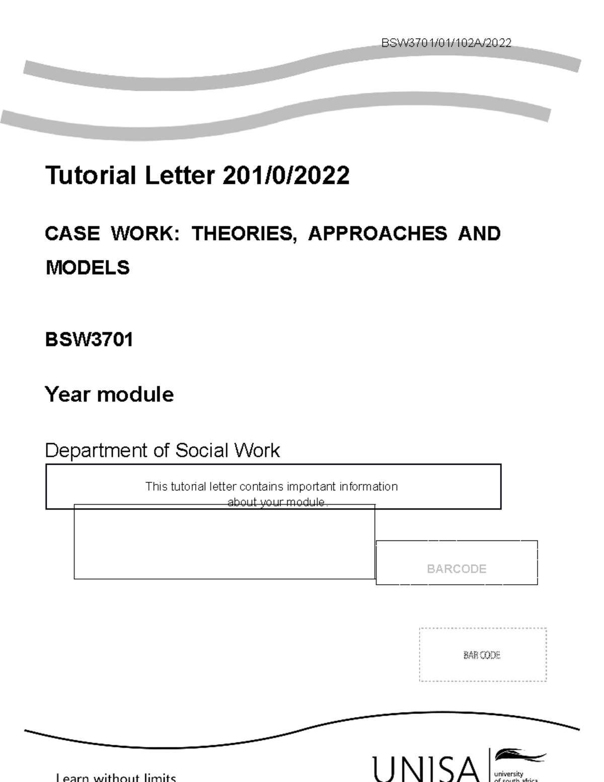 Assignment 1 Feedback - Tutorial Letter 201/0/ CASE WORK: THEORIES ...