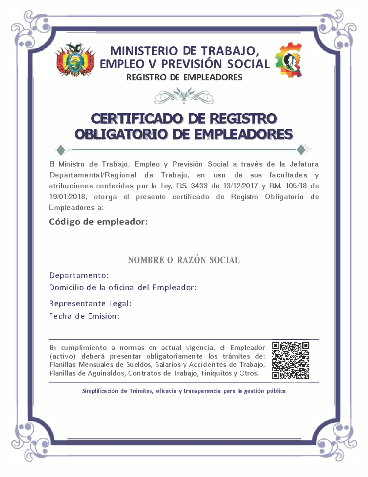 ROE Ministerio DE Trabajo - MINISTERIO DE TRABAJO, EMPLEO V PREVISION ...