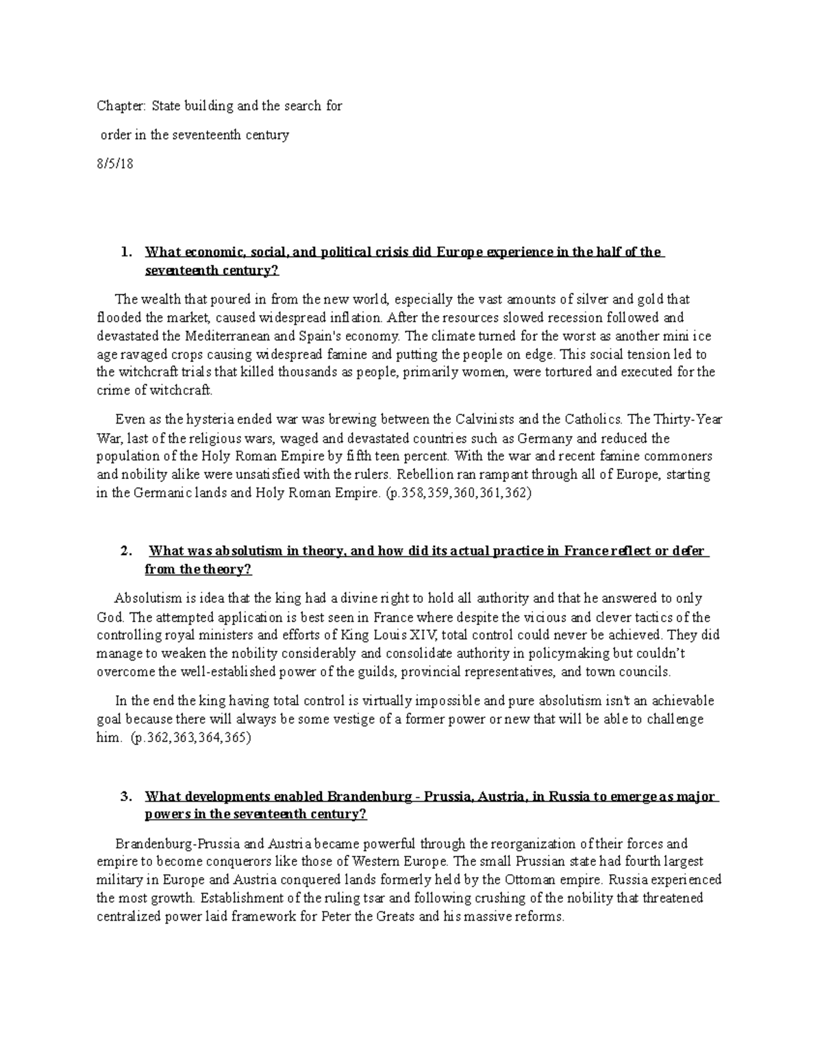 Westernciv Chapter 15 - All books first page questions are answered ...