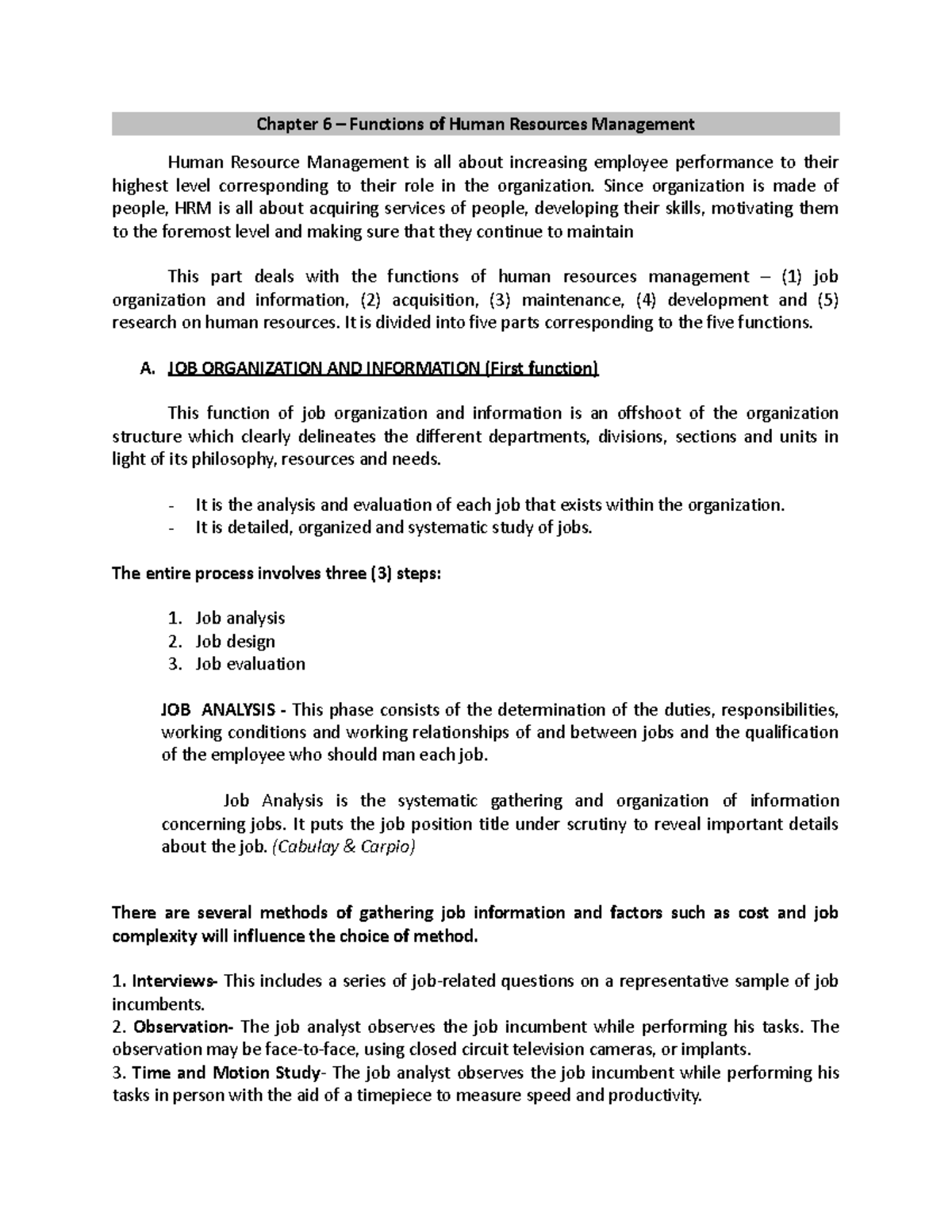 1698094983624 Chapter 6 - Chapter 6 – Functions of Human Resources ...