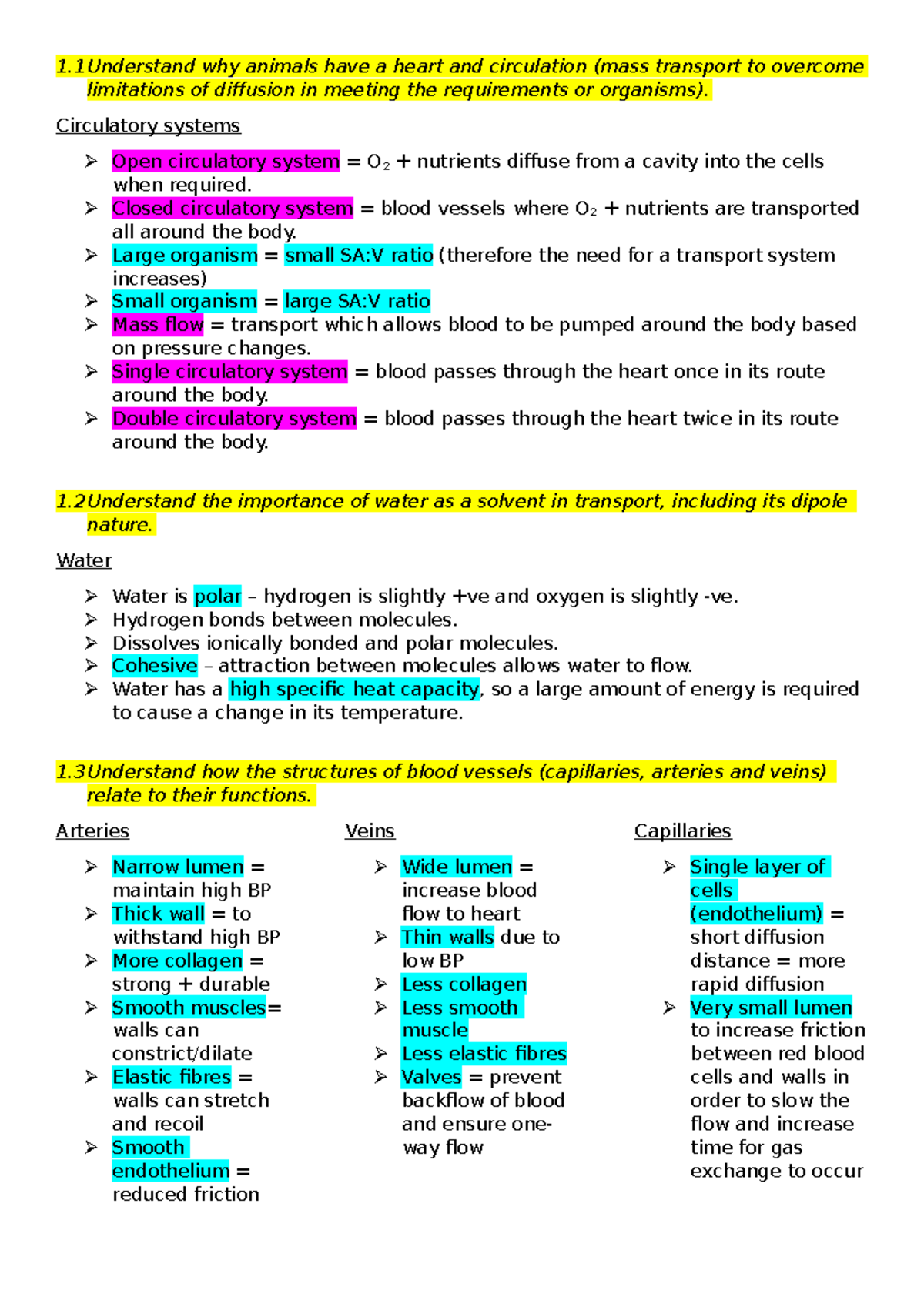 Topic 1 Lifestyle, healthy and risk - Notes - 1 why animals have a ...