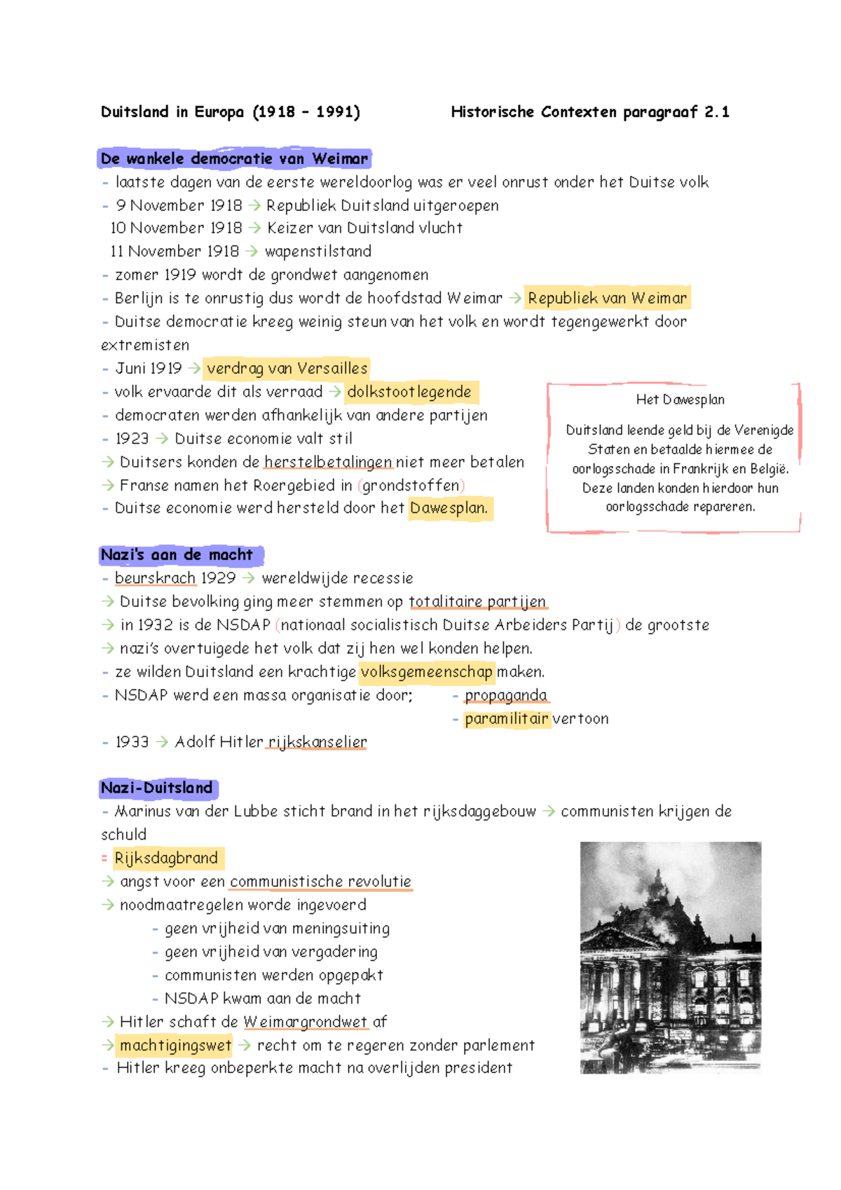 Historischeontexten Het Duitse Rijk 2 - Duitsland in Europa (1918 ...