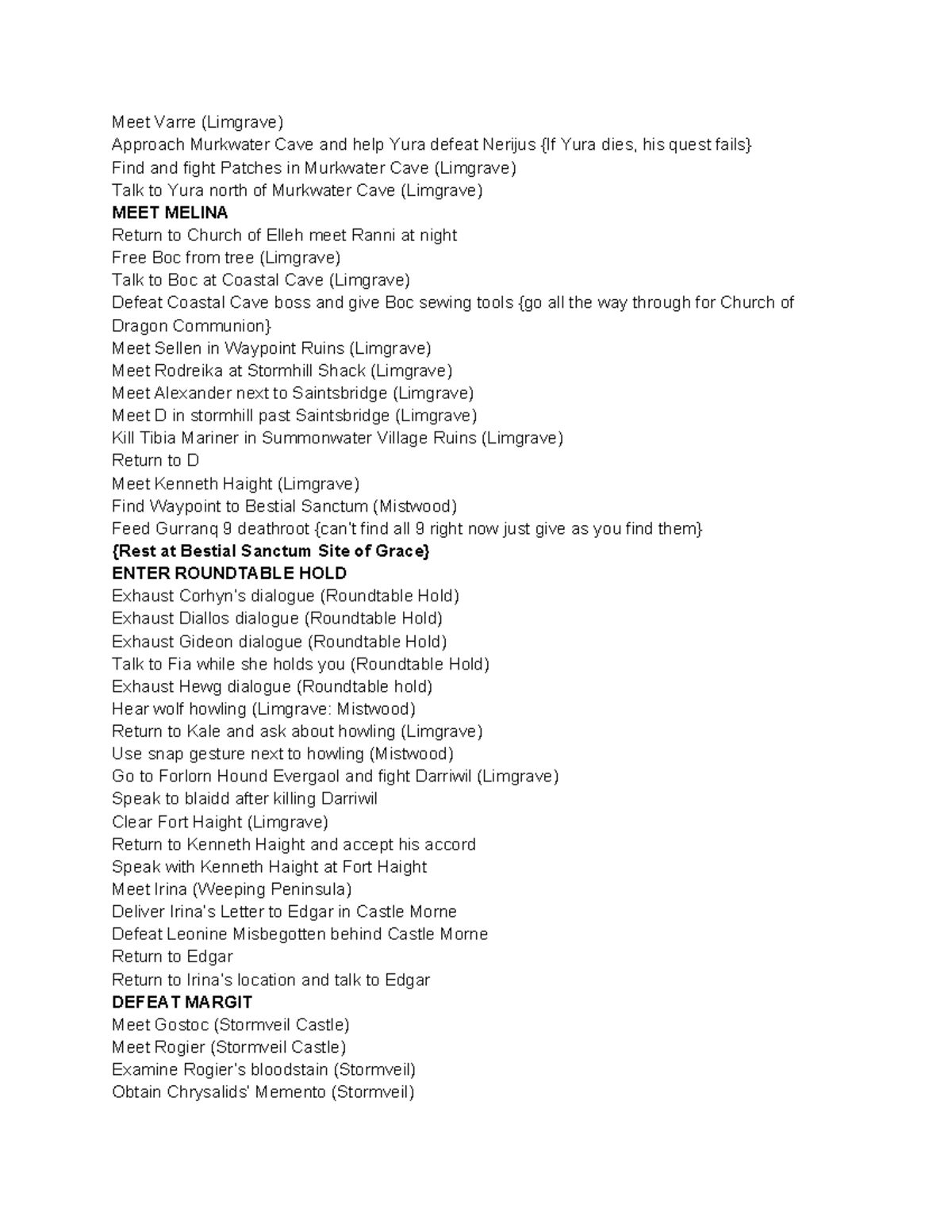 ALL Elden RING SIDE Quests IN Order - Meet Varre (Limgrave) Approach ...