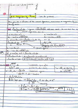 Calculus 2 - The integral test and comparison tests - MATH-65B - Studocu