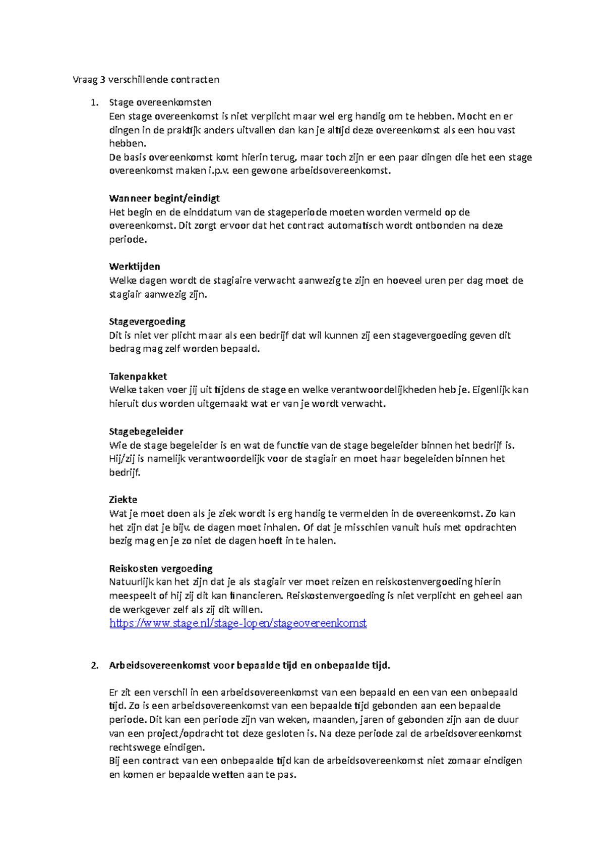 Vraag 3 verschillende contracten - Vraag 3 verschillende contracten ...
