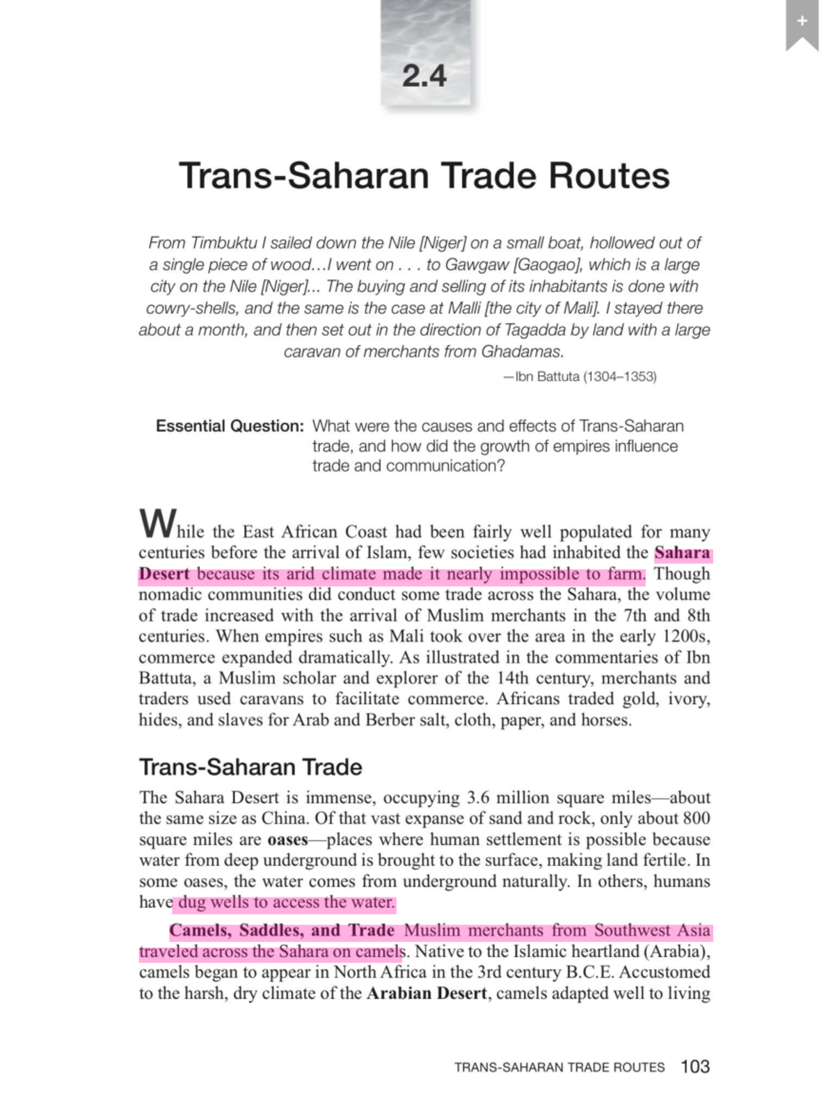 AP World History Unit 2.4 Trans-Saharan Trade Routes - 2. Trans-Saharan ...