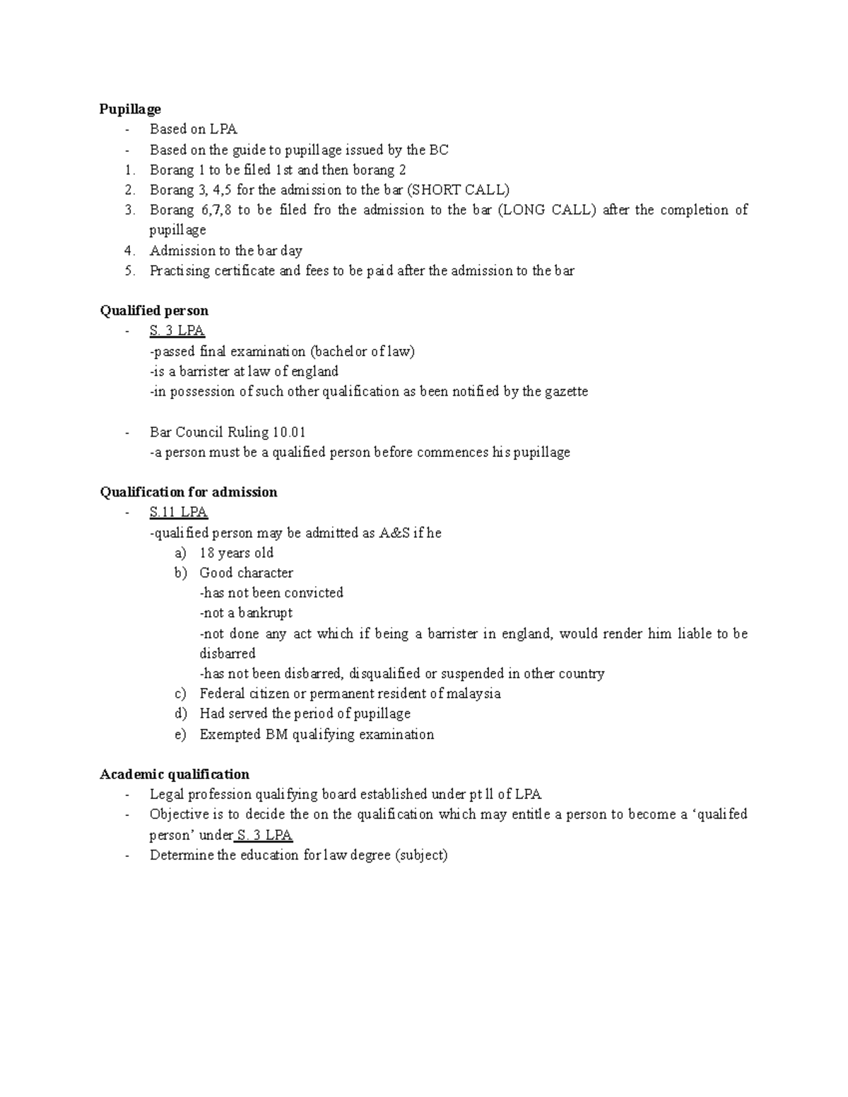 Pupillage - Pupillage - Based on LPA - Based on the guide to pupillage ...