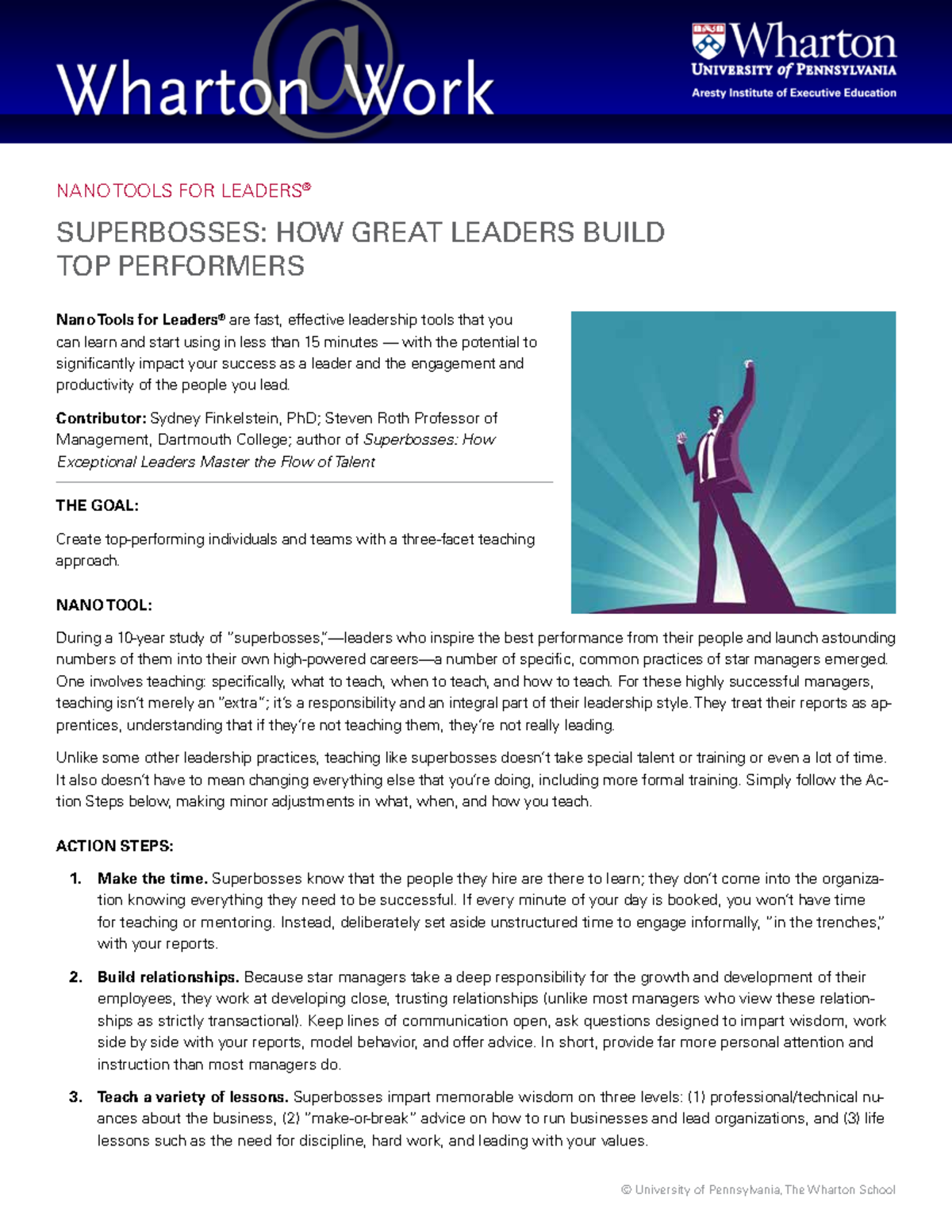 B-Superbosses How Great Leaders Build Top Performers - © University of ...