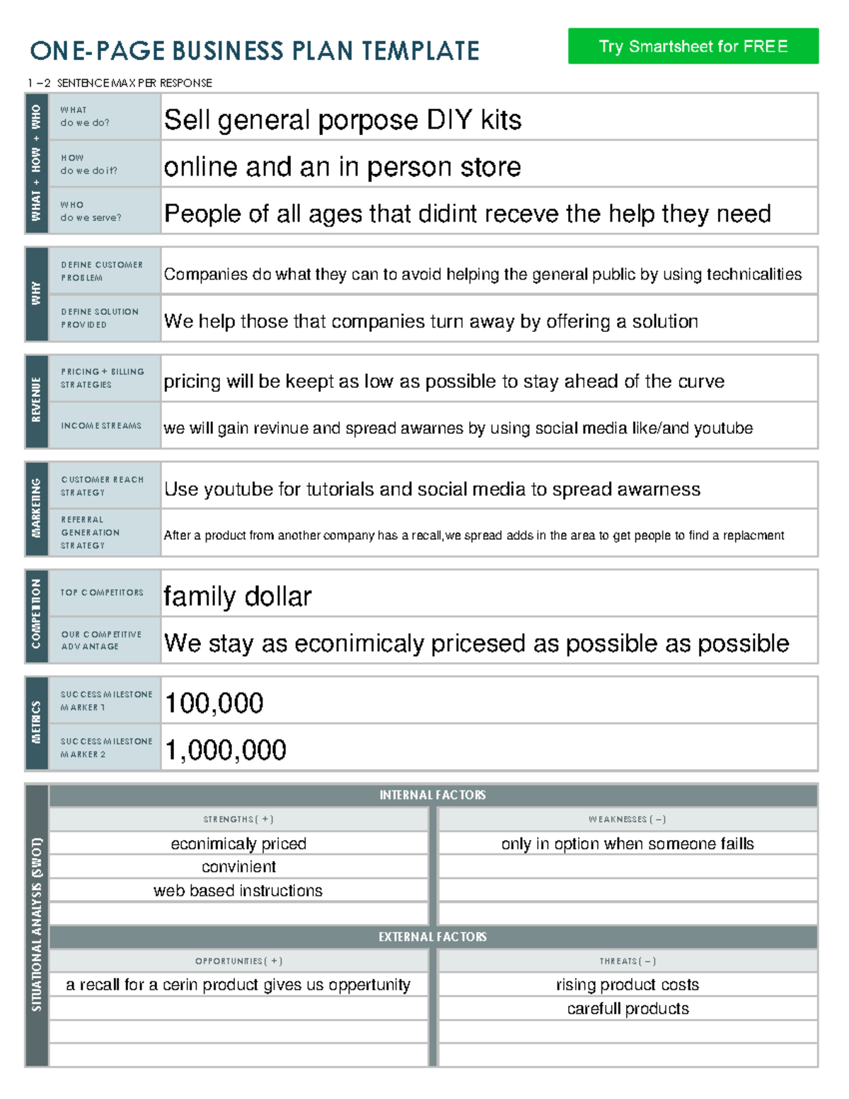 IC-One-Page-Business-Plan-Template-10785 PDF - ONE-PAGE BUSINESS PLAN ...