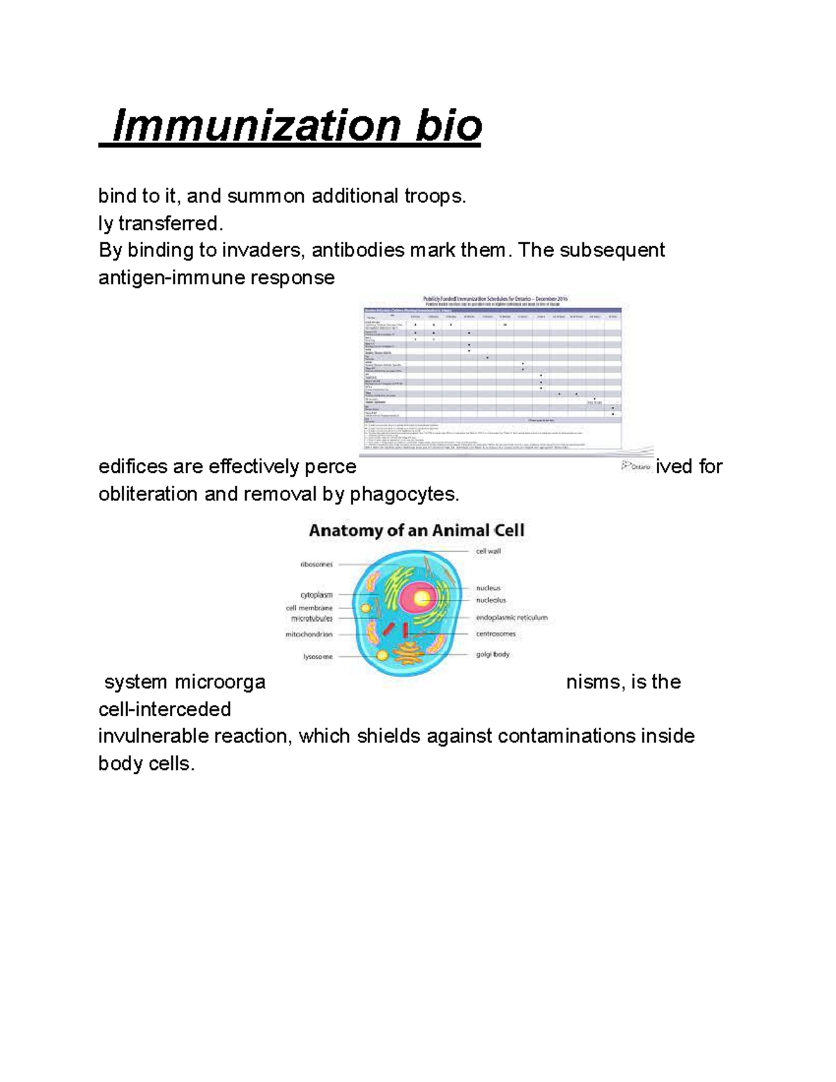 Immunization bio - Immunization bio bind to it, and summon additional ...