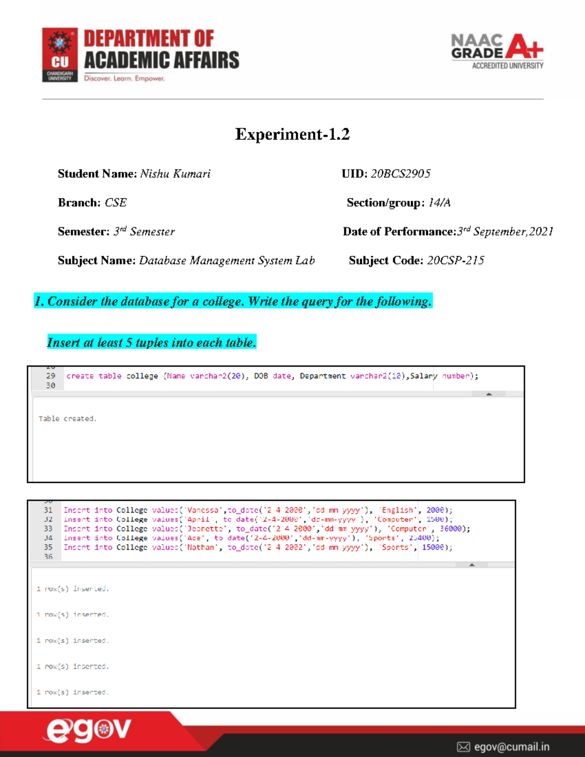 Worksheet-1 - A database management system (or DBMS) is essentially ...