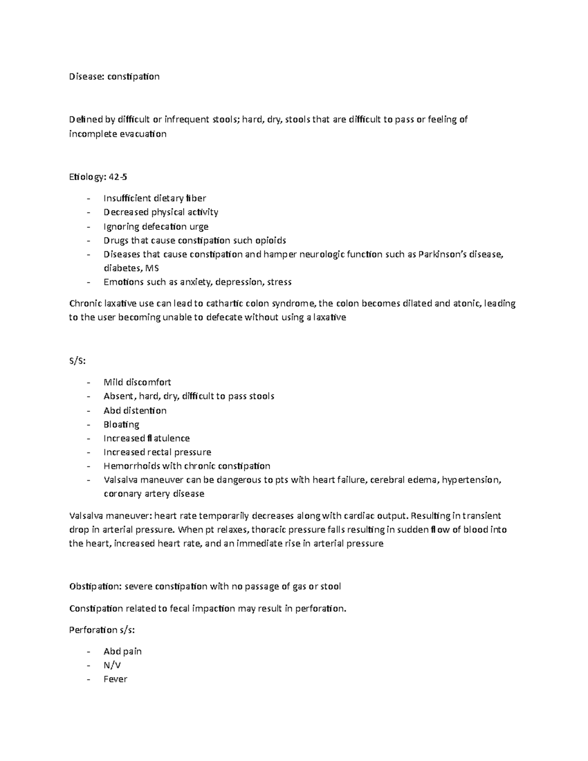 Constipation concept map - Disease: constipation Defined by difficult ...