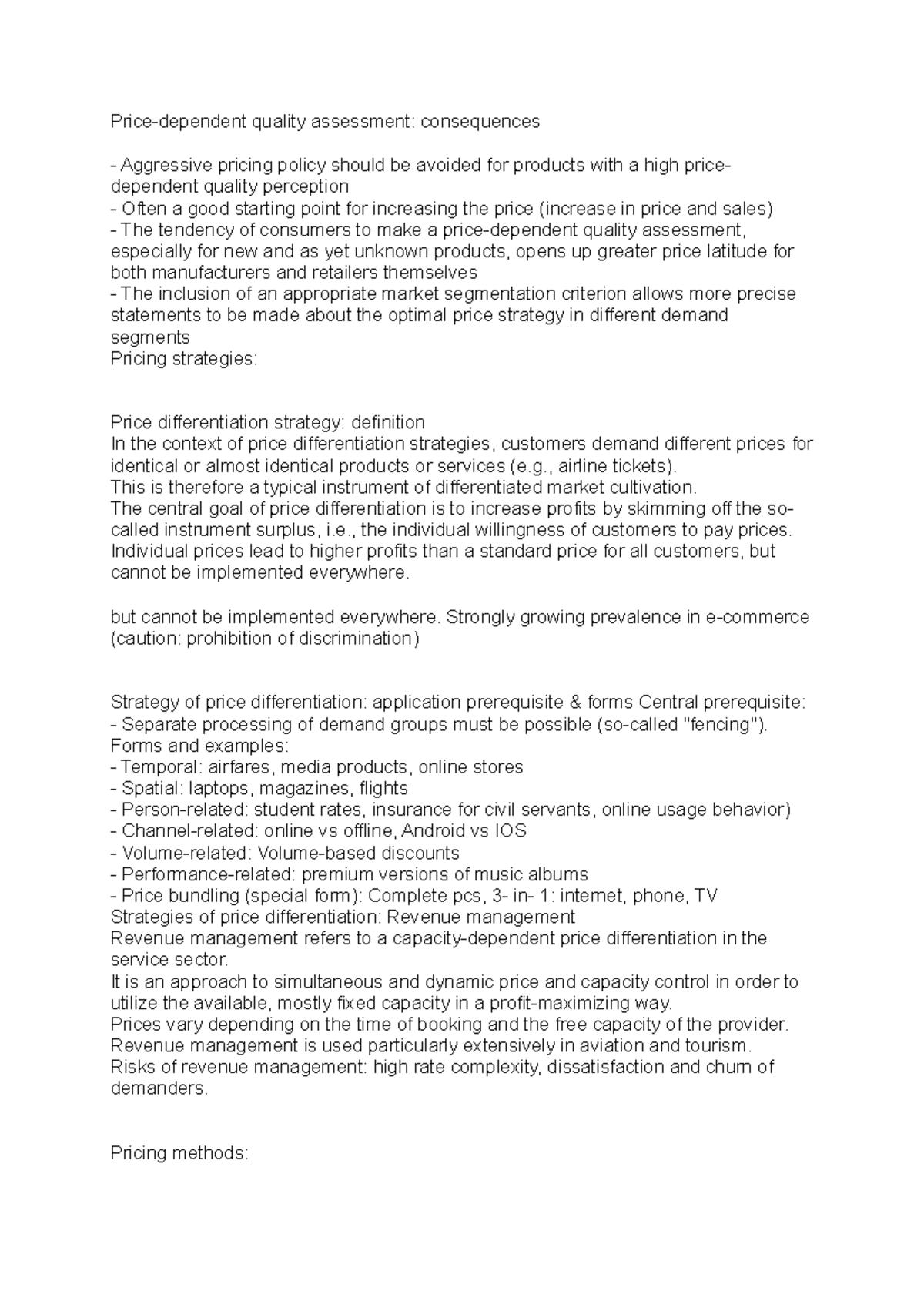 Price - International Marketing - Price-dependent quality assessment ...