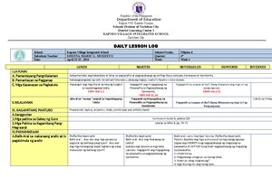 DLL Filipino 6 Q3 W7 - Daily Lesson Log Grade 6 - GRADES 1 to 12 DAILY LESSON LOG School ...