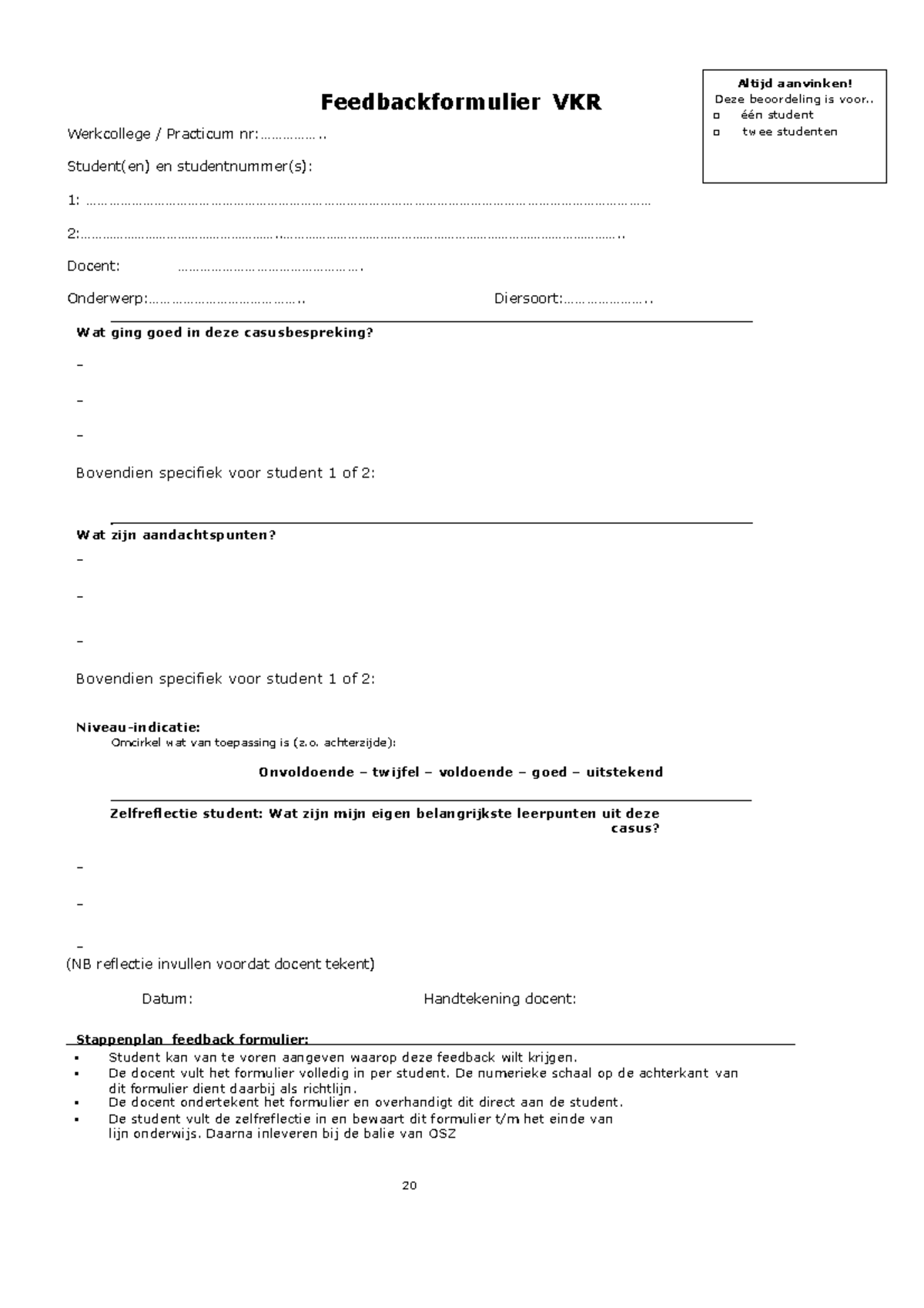 Feedback formulier en overdrachtsbrief pr-converted - Feedbackformulier ...