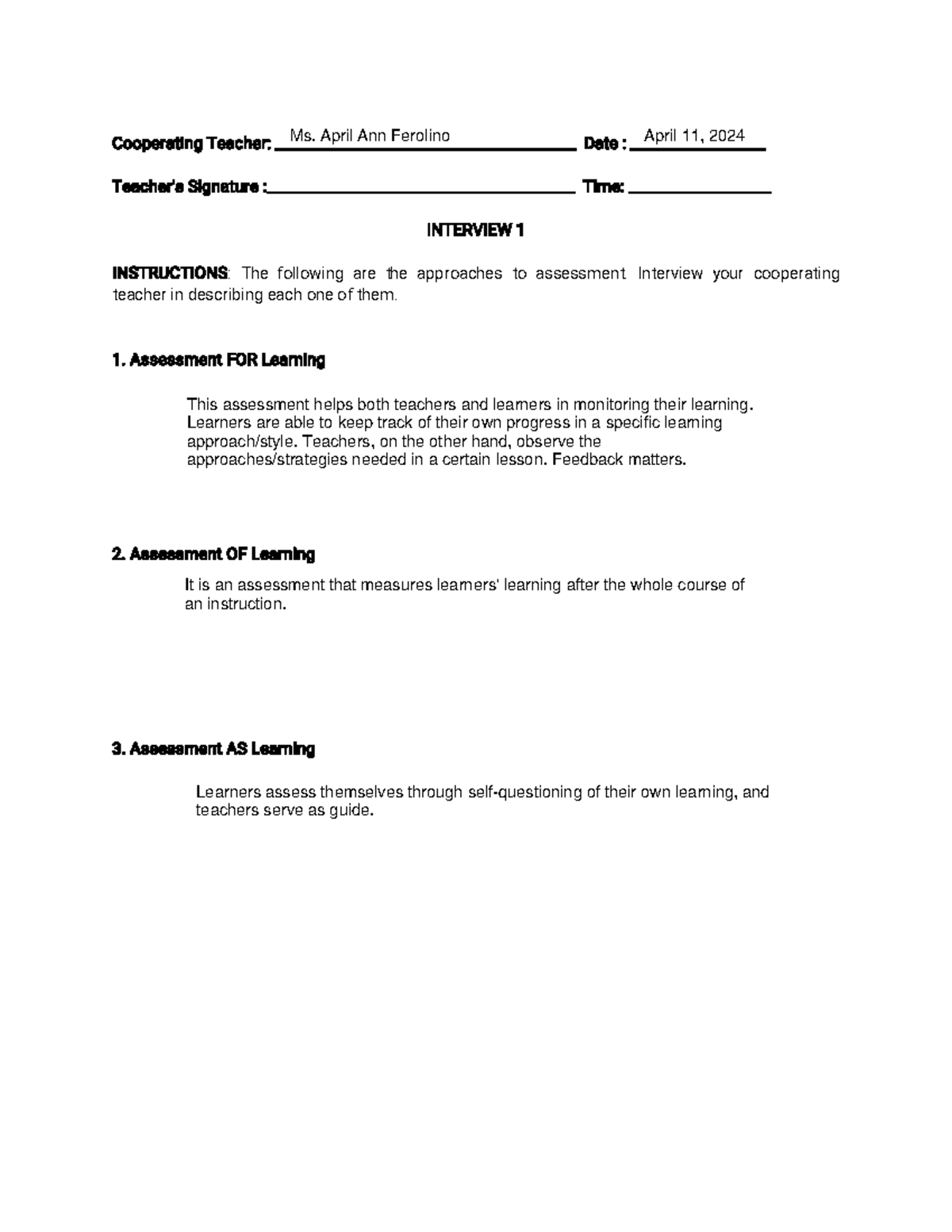 Interview Ep and 3 1 - Cooperating Teacher ...