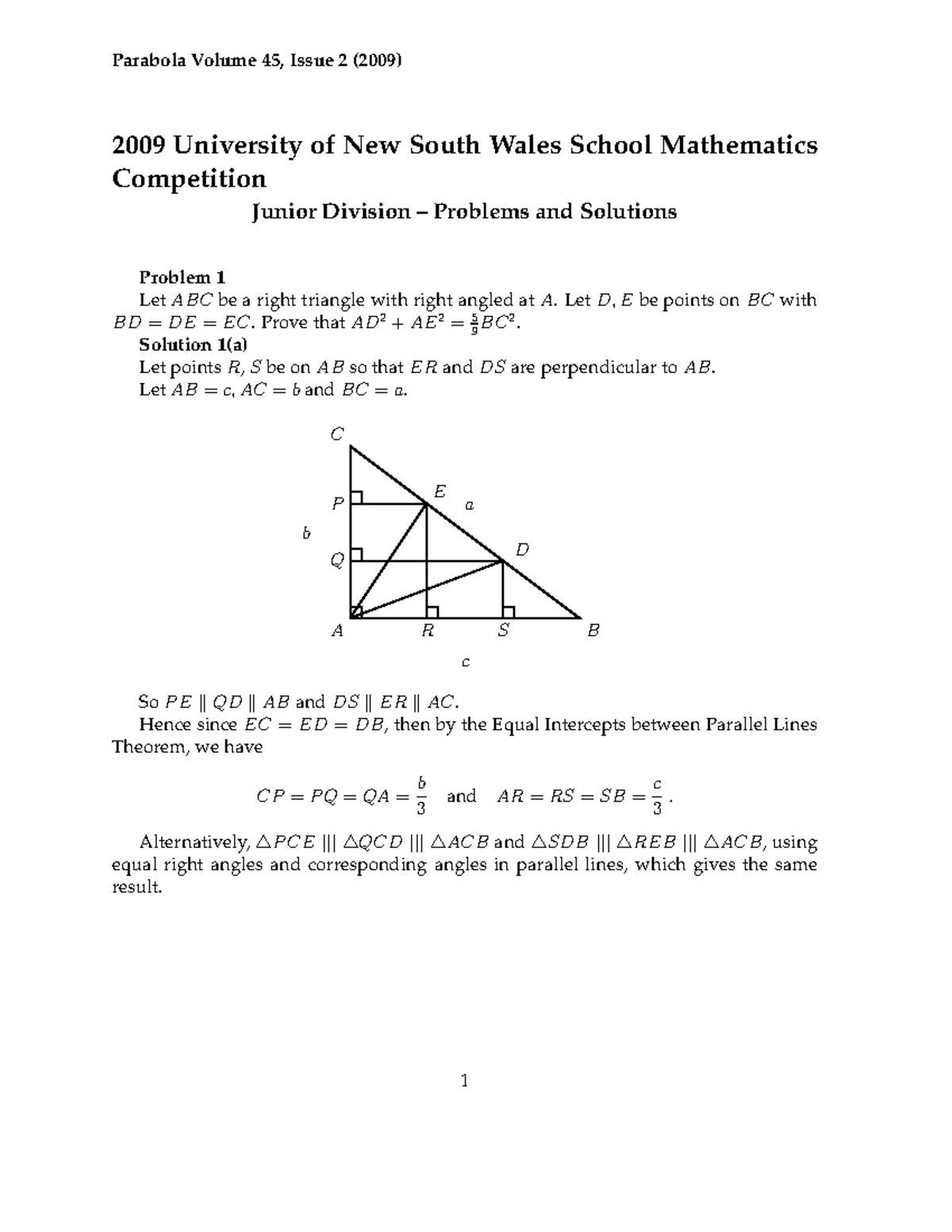 Maths competition papers for practice and revision of techniques ...