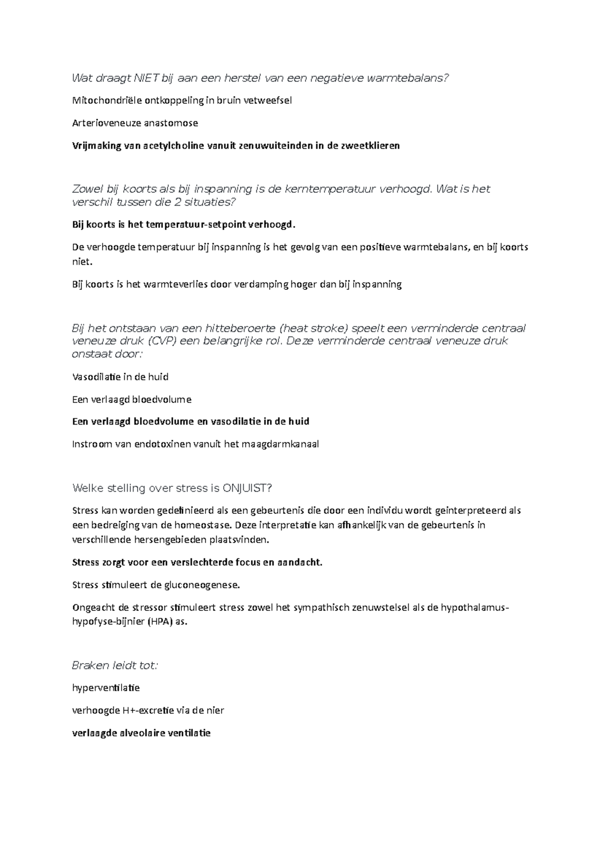 Oefentoets HAP + antwoorden - Wat draagt NIET bij aan een herstel van ...