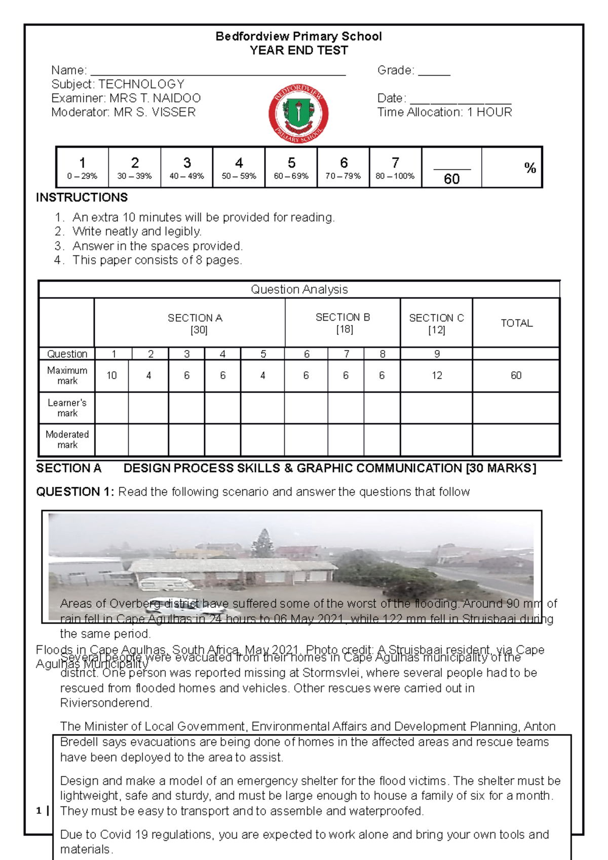 TECH end of year TEST 2021 - Bedfordview Primary School YEAR END TEST ...