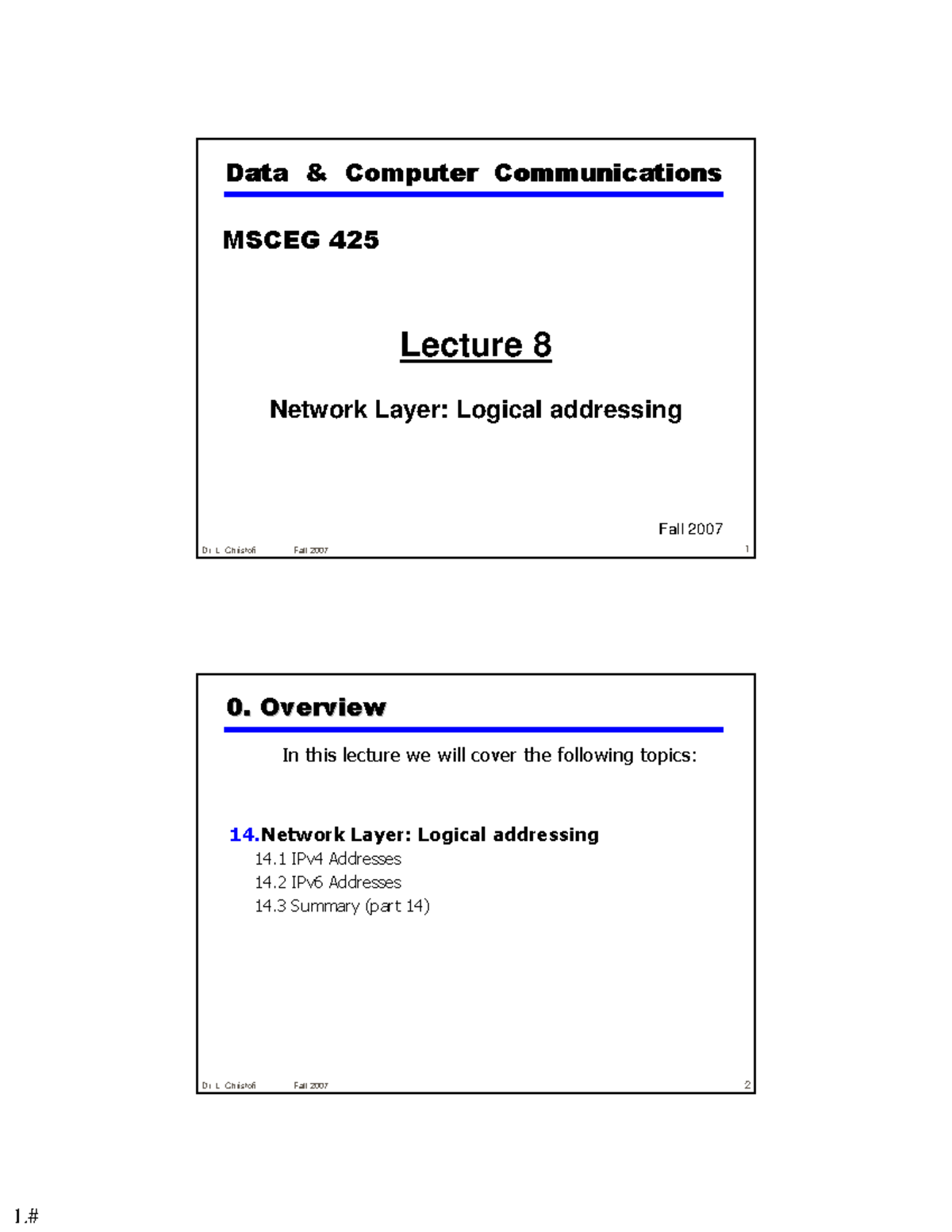 Lecture 8 - U r NCC by the one who has a binary tree 🌲 - Dr. L ...