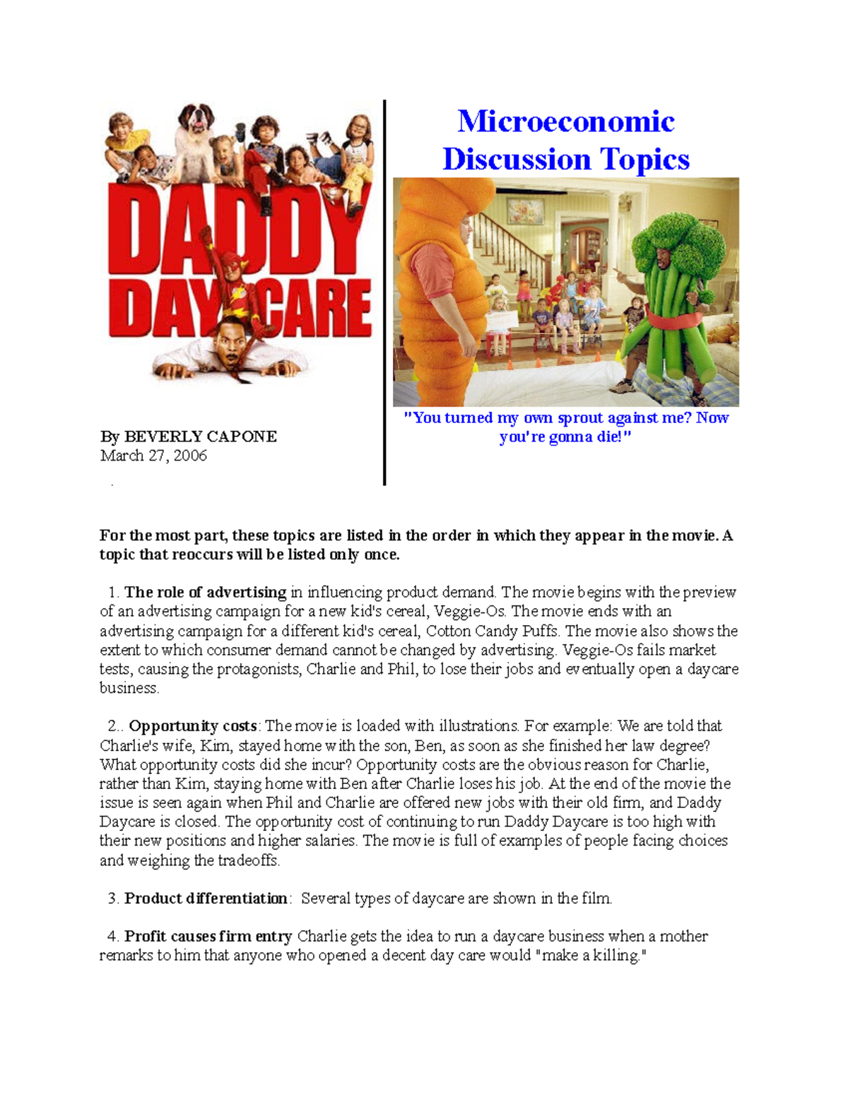 Econ Lessons Daddy Care Care - By BEVERLY CAPONE March 27, 2006 ...