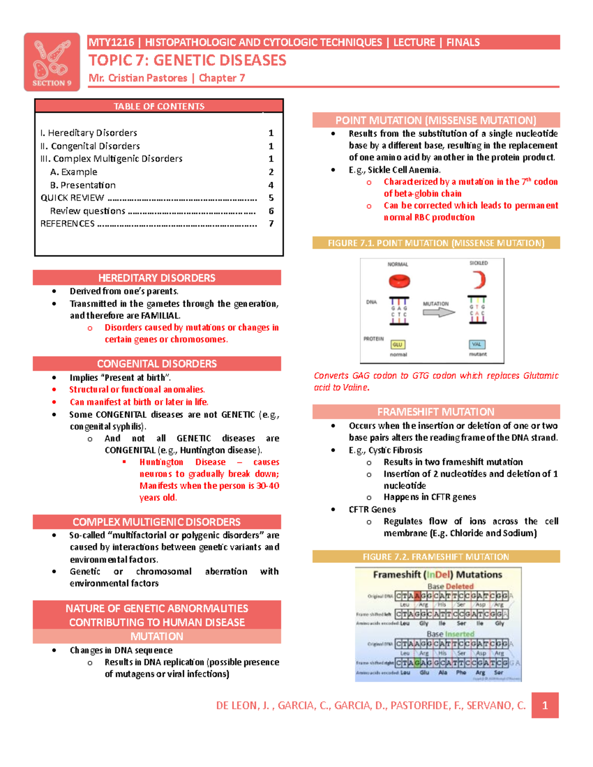 Topic-7 GEN-PATH LEC Finals-copy-1 - MTY1216 | HISTOPATHOLOGIC AND CYTOLOGIC TECHNIQUES ...
