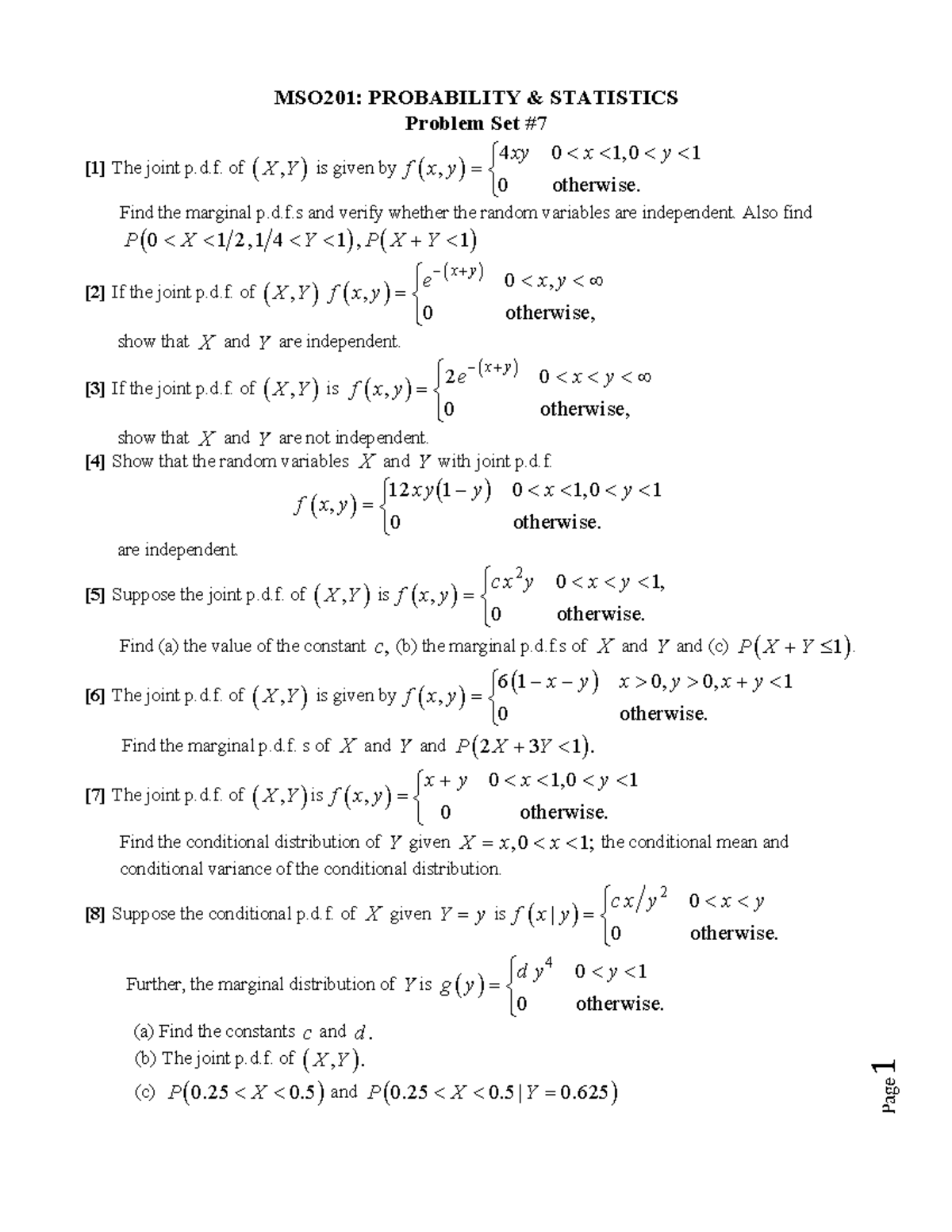 Ass07 - assingnment 07 - Page 1 MSO201: PROBABILITY & STATISTICS ...
